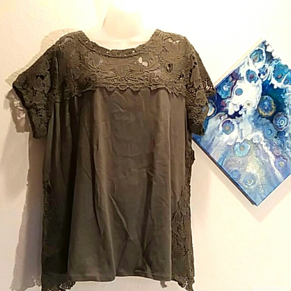 Adiva | Tops | Sale 3 For2 Adiva Olive Embroidered Top | Poshmark